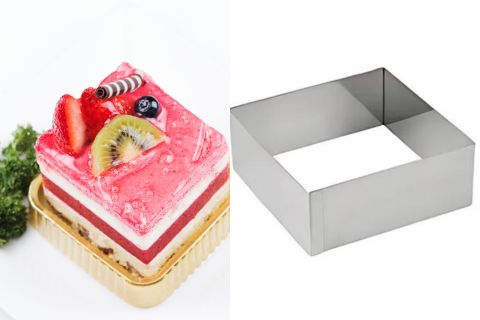 Square Mousse Frames – Perfect for Layered Desserts – Euro Tins Bakeware